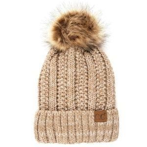 C.C | Accessories | Cc Multi Color Fuzzy Lining Beanie Hat With Pom ...